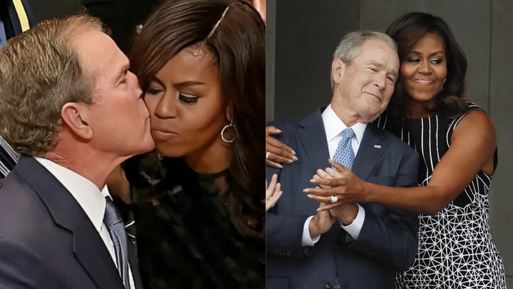 The Unexpected History of Michelle Obama and George W. Bush’s Friendsh ...