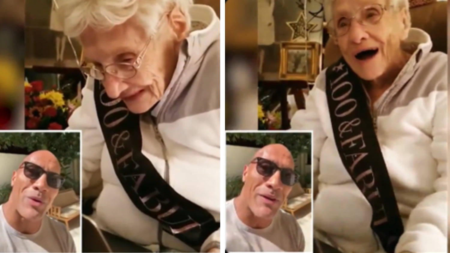 The Rock surprises 100-year-old fan with a Special Birthday Serenade ...